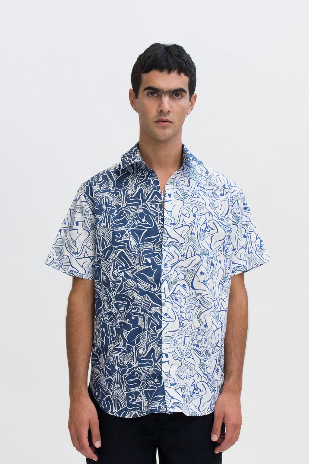 Short Sleeve Shirt in Hercules Navy Print – Hew Clothing